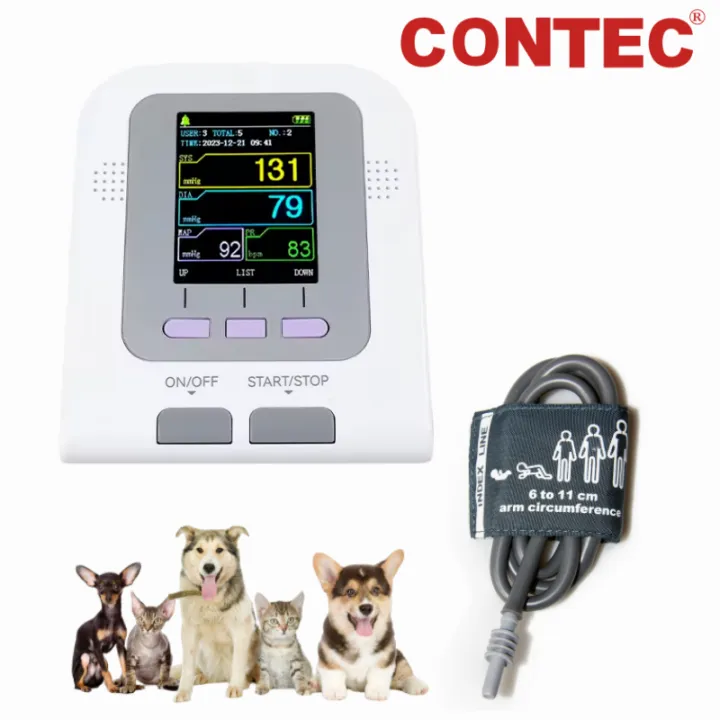 Veterinary Digital Blood Pressure Monitor CONTEC08A Vet NIBP Cuff ...