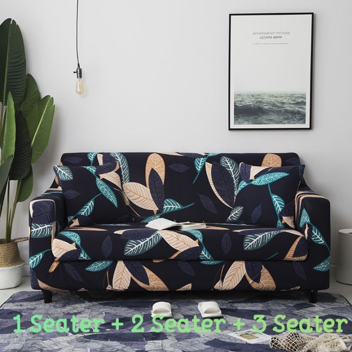 Floral Mix Design Sofa Cover Full Set Single Seat Two Seat Three Seat ...