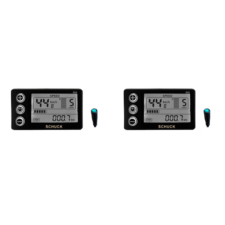 JAERBEE 2X E-Bike LED Display for BBS01/BB02/ Mid Motor with 5 Pin Female Plug for Electric ...