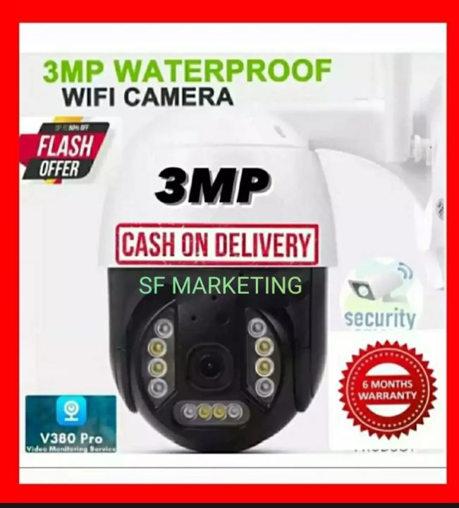 3MP HD Outdoor Wifi Camera Smart Home Wireless V380 Pro CCTV Camera ...
