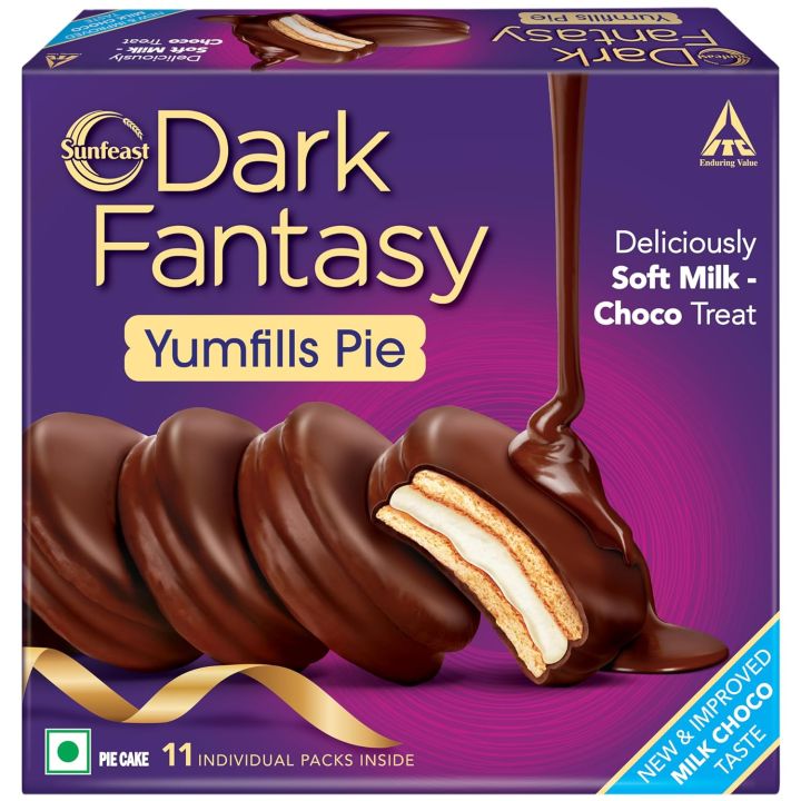 Sunfeast Dark Fantasy Yumfills, 242g, Rich Chocolate Pie Cake SAM ...