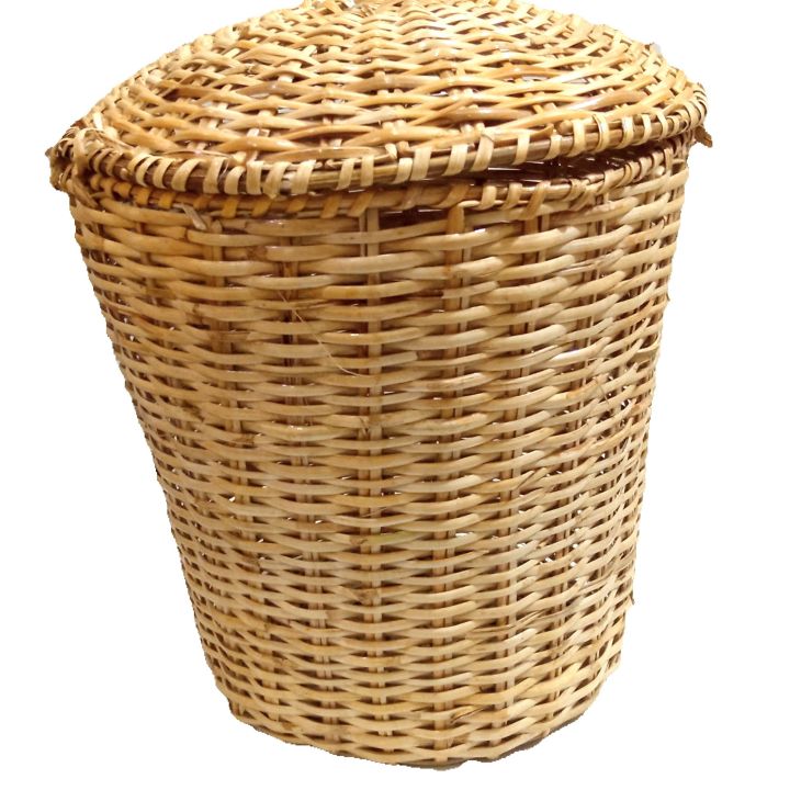 Cane & Reed Bin, Garbage Bin, Dustbin With Lid | Daraz.lk