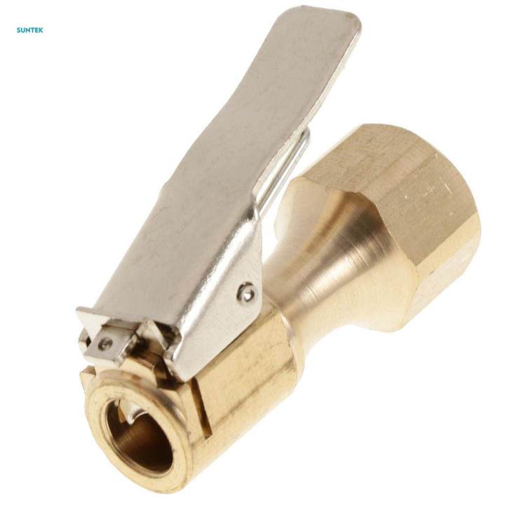 5x1/4" NPT Brass Lock-on Tire Inflator Female Air Chuck for Clip Gold ...