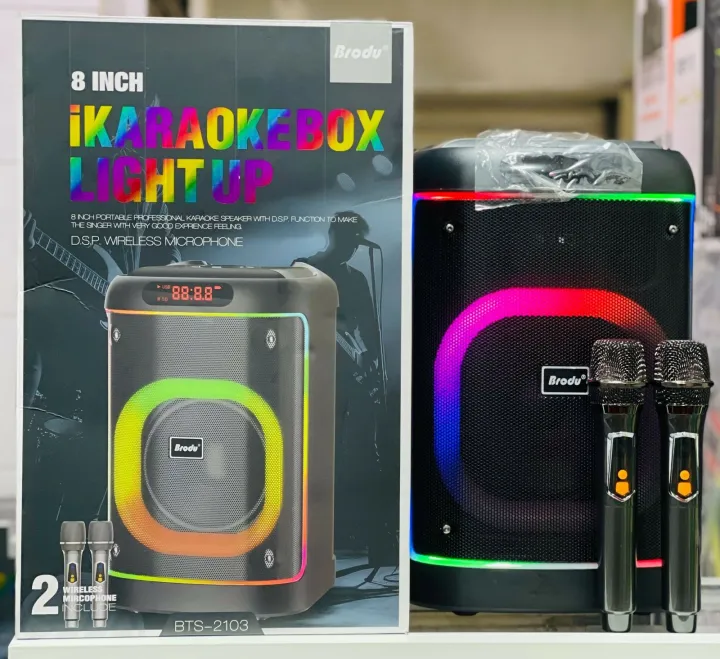 Brodu BTS-2103 8" Supper Bass Portable Wireless Bluetooth Speaker with ...