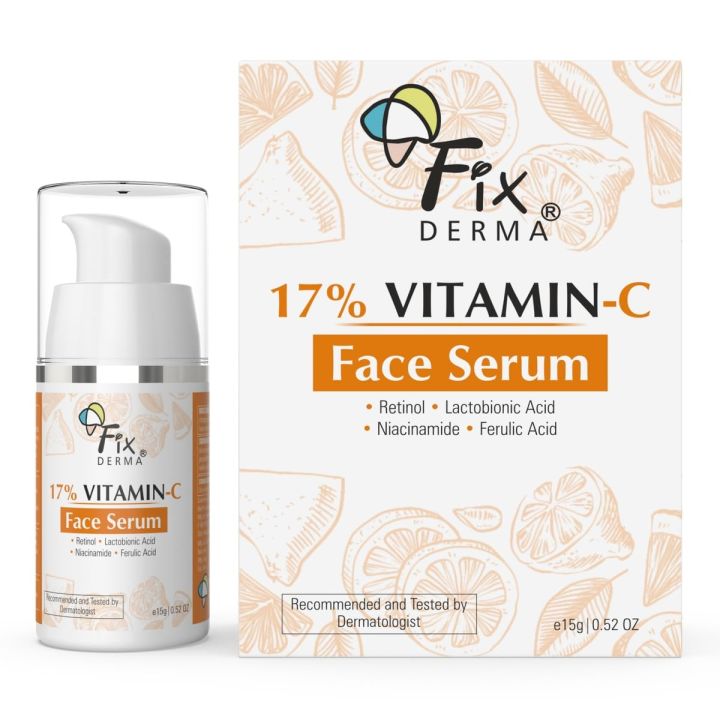 Fixderma 17% Vitamin C Face Serum for Glowing Skin | Retinol | Skin ...