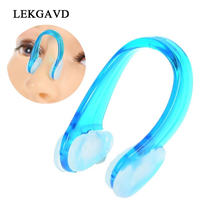 1Pcs Men Women Beauty Nose Clip Clipper Clear Blue PVC Silicone Swim ...