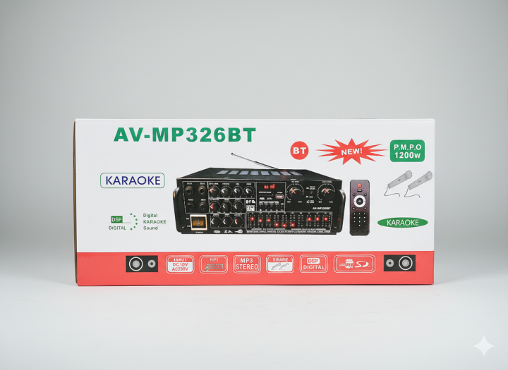 Multifunctional Karaoke Amplifier Audio System AV-MP326BT 300W | Daraz.lk