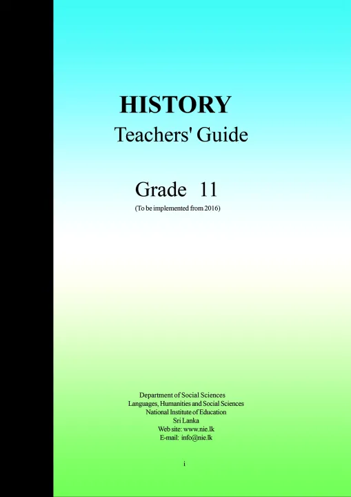 History (2016) - Teachers Guide - Grade 11 - English Medium | Daraz.lk