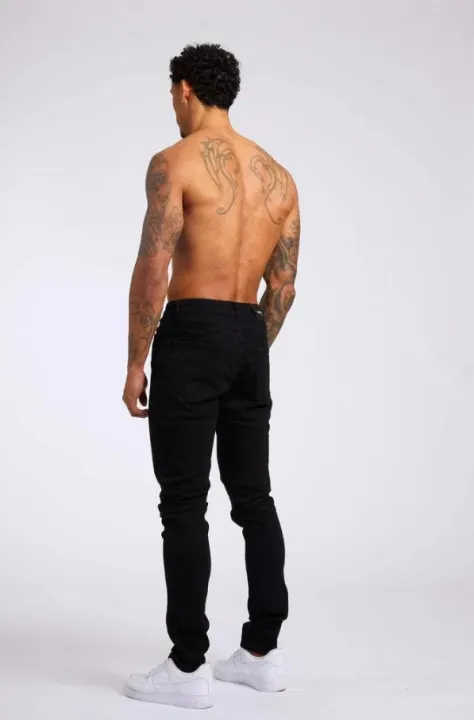 Mid Waist Micro Elastic Denim Jeans Hole Tight Stretch Custom ...