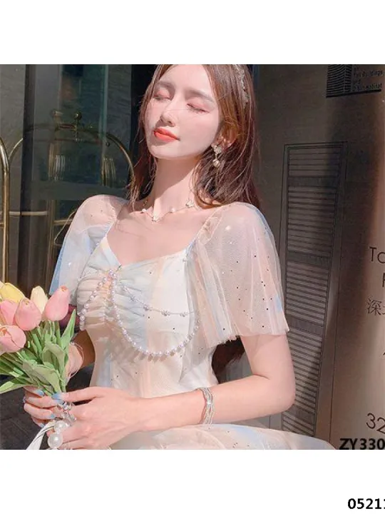 Sweet Fairy Dress Fairy New Summer Dress Spring Aurora 4 Girls Night Thin Section Xinzi 202 ...