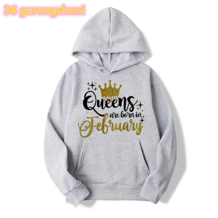 Winter/Spring/Autumn Women Clothing Golden Crown Queen Are Born In ...