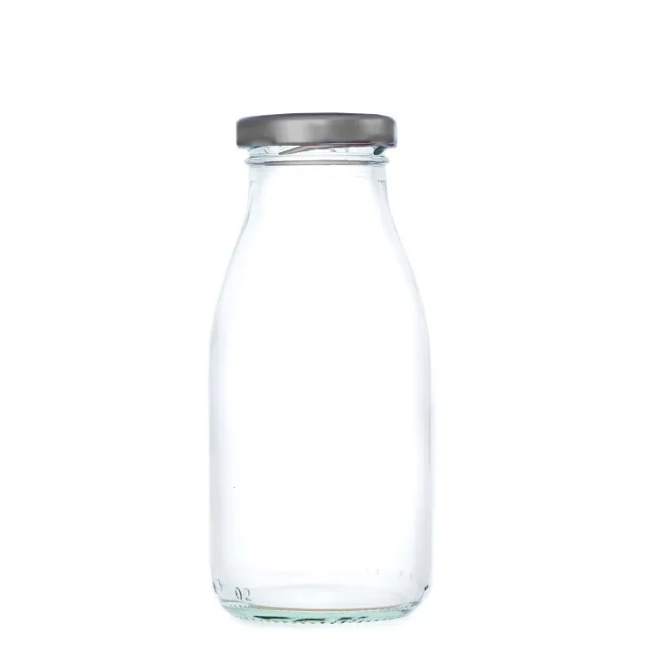 Premium Clear Glass Bottle with Silver Metal Lid | Daraz.lk
