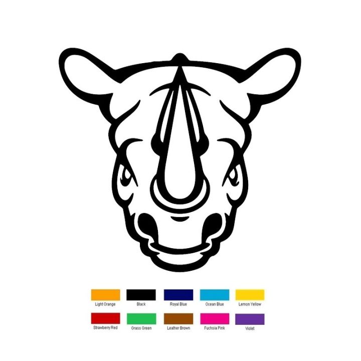 【Exclusive Offer】15*12cm Tribal Rhino Rhinoceros Sticker For Window ...