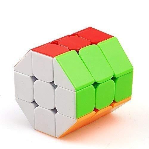 Sticker-less Octagonal Cylindrical Rubik Cube Magic Puzzle High Speed ...