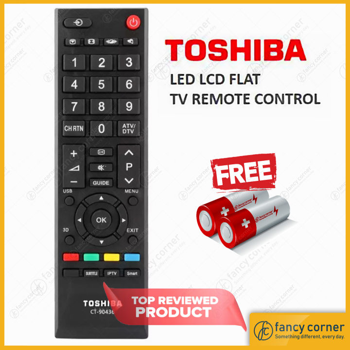 Toshiba LCD / LED Tv Remote Controller & Free Batteries FC-TR | Daraz.lk