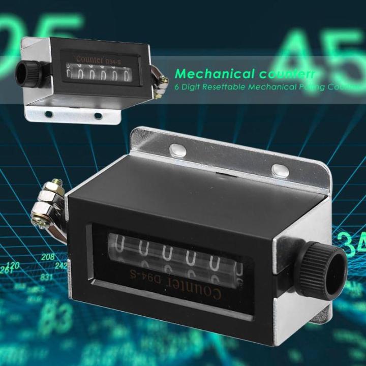 【InnovateWorld】0-999999 Counter 6 Digit Resettable Mechanical Pulling ...