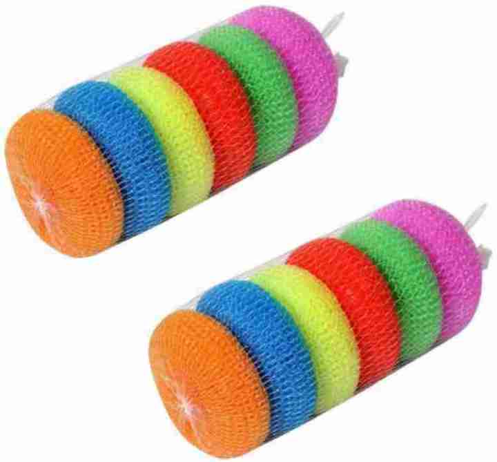 6PC Scrub Pad Nylon Plastic Scrubber, Bartan Juna, Dish Wash and for ...
