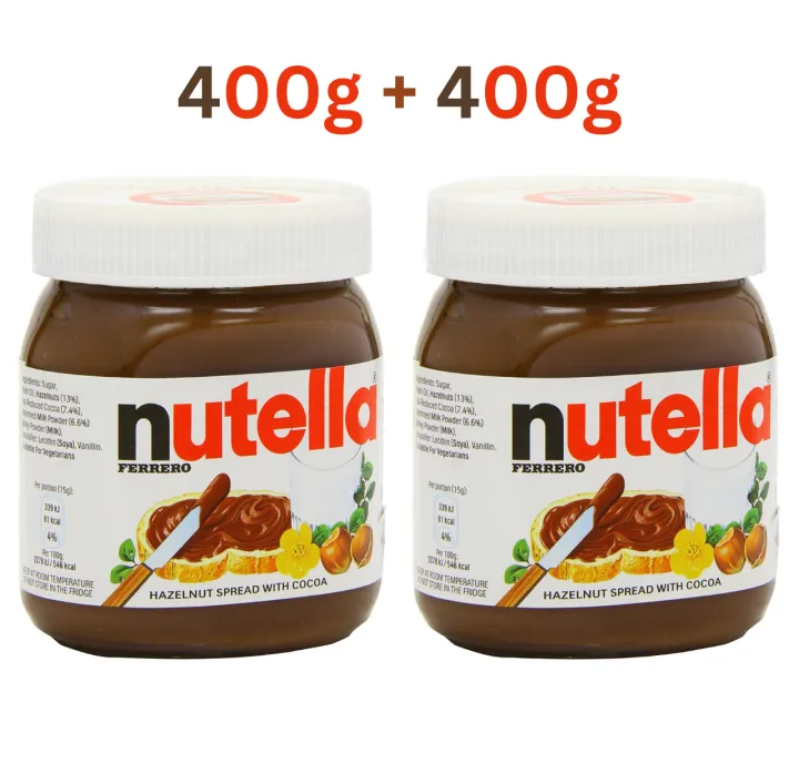 Nutella Hazelnut Chocolate Spread (400g + 400g) 800g | Nutella Hazelnut ...
