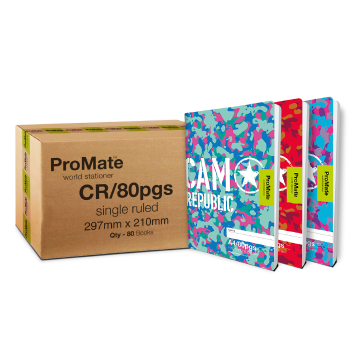 ProMate CR Single Ruled 80P Pages Books - 80 PCS Box | Daraz.lk