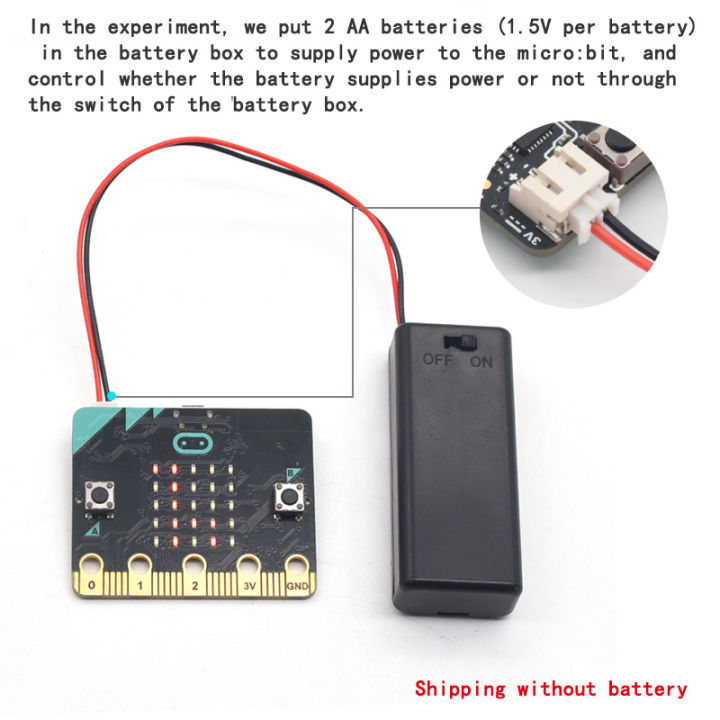 2aaa Two Aaa Box Bbc Microbit Switch Holder 3v Without Suitable For ...