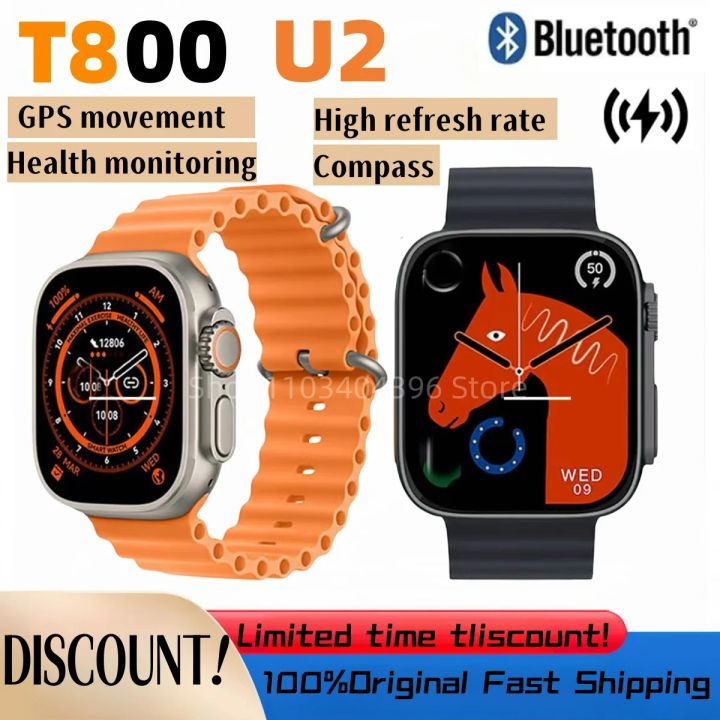 T800 Ultra 2 Smart Watch 49mm AMOLED Screen NFC Compass Waterproof For ...