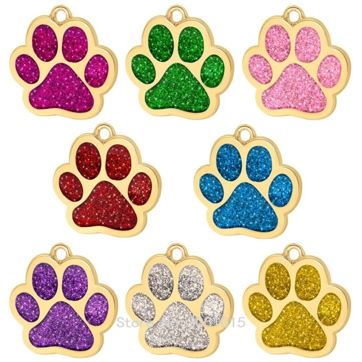 Wholesale 20Pcs Golden Personalized Dog ID Tags Engraved Cat Dog Puppy ...