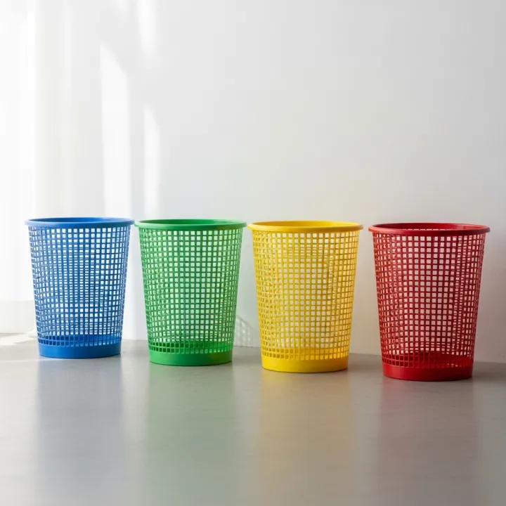 Plastic 4 Pieces Mesh Dustbin Garbage Bin | Daraz.lk