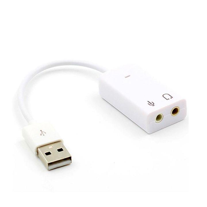USB Sound Card - White usb to aux adaptor sound adaptor mic and ...