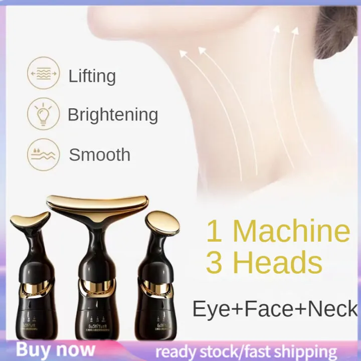 3 In 1 Face Mass-ager Neck Fac-ial Eye Massage Introducer Microcurrent ...