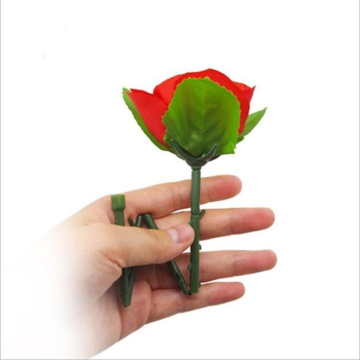 Disappear 24.5cm Folding Rose Close Up Magic Stage Illusion Magic Tricks Gimmick Props Appearing ...