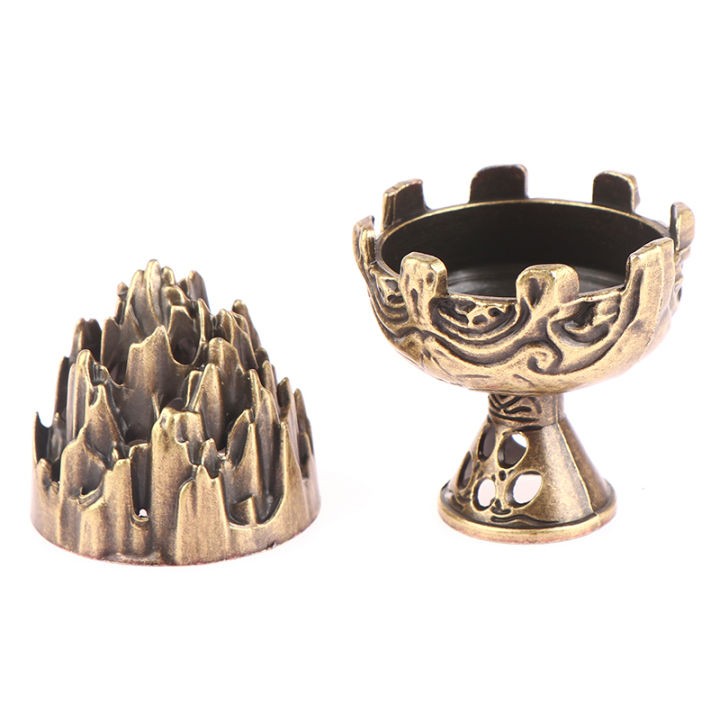 GJCUTE Boshan Censer Sandalwood Incense Burner Metal Alloy Zen Chinese ...