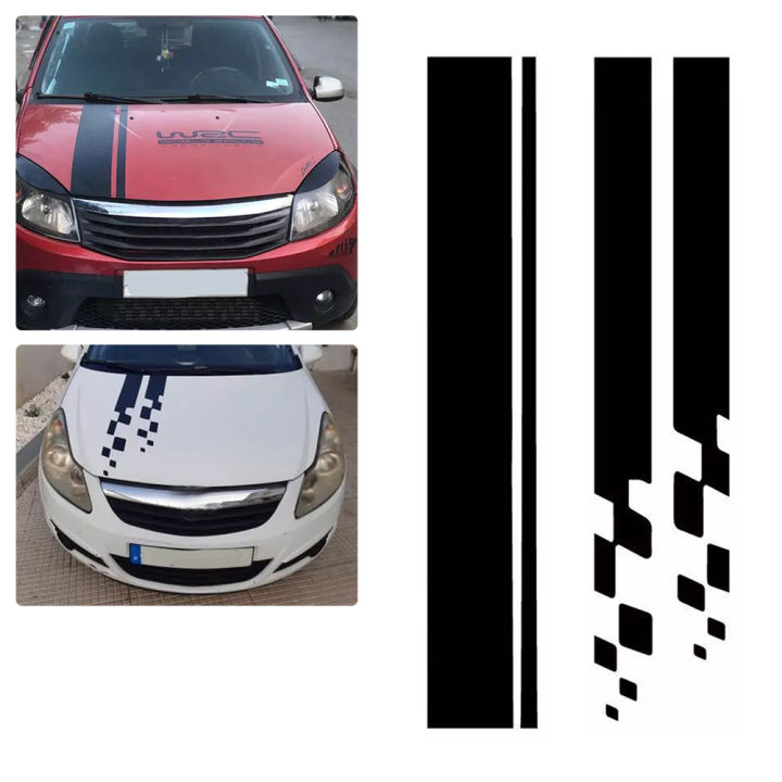 FG Personalized Car Hood Sticker Stripe Stickers Covering Film Decal ...