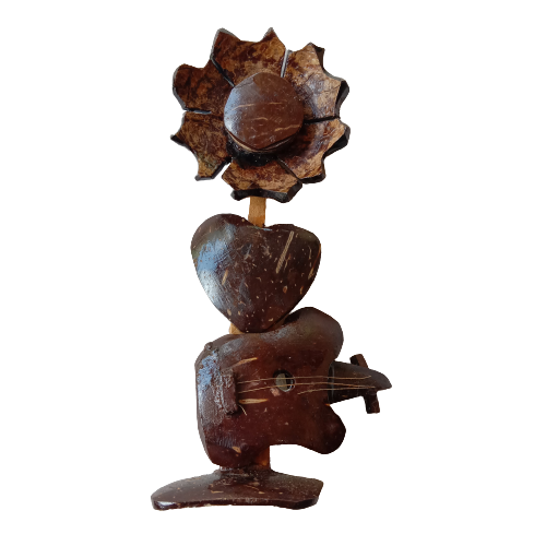 Natural Coconut Shell Made Sooriyakantha Flower Handmade for Decor ...