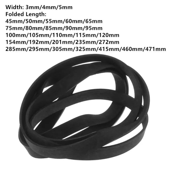 1Pc 3mm/4mm/5mm Width Turntable Rubber Belt Replacement Flat Belt For ...