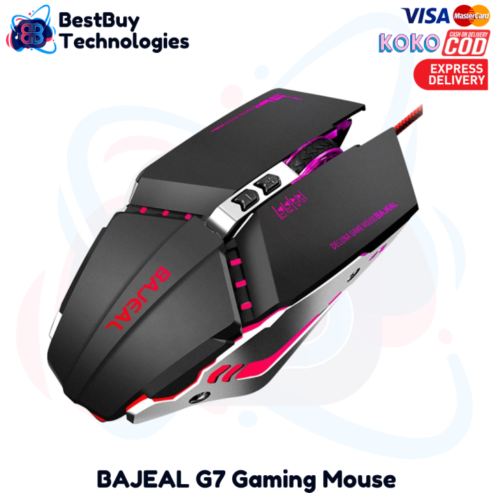 BAJEAL G7 Gaming Mouse Ergonomic Wired Gaming Mouse for Laptop Computer ...