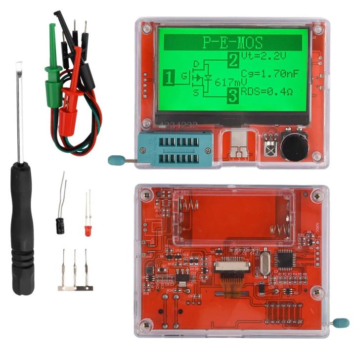 LCR-T10H Multi-function Transistor Tester Multimeter TFT Display Diode ...
