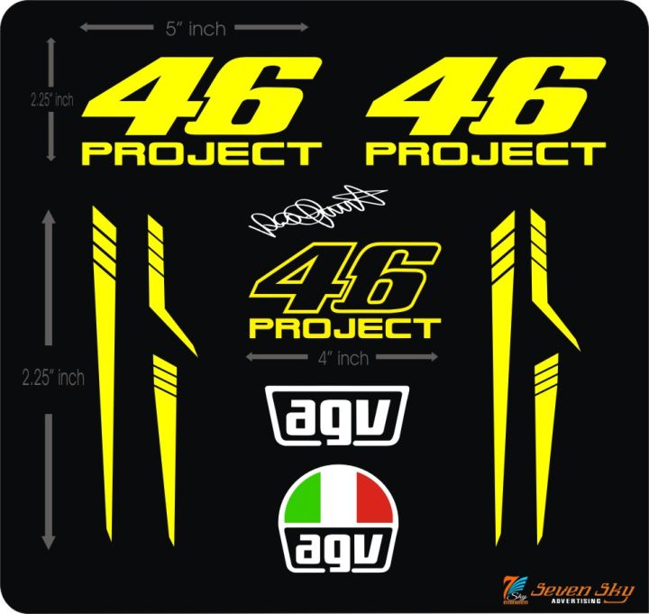 46 Project Stickers For Helmet Scooter bike Motor bike Car Van Any Kind ...