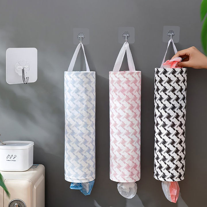 Home Trash Hanging Storage Plastic Bags Kitchen Organization Garbage ...