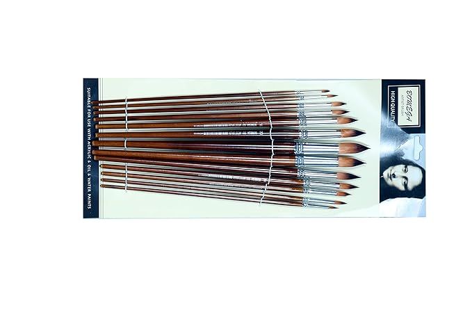 Asint Filbert Best Artist Paint Brush Set (13 Brushes) for Acrylic ...
