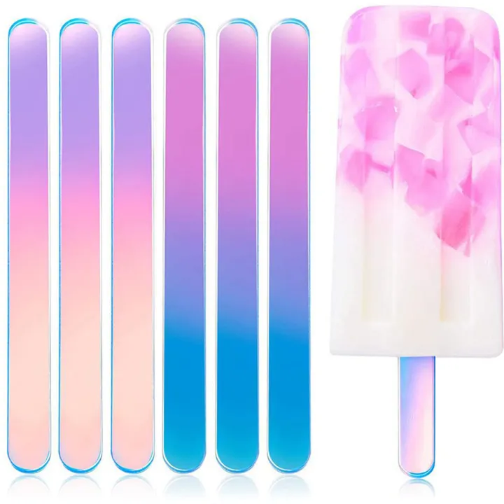 50pcs Gradient Ice Reusable Cakesicle Sticks Durable Freezer Popsicle ...