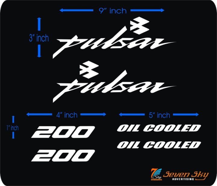 Pulsar 200 Bike Stickers Luminous Reflective Plotter Cutting Stickers ...