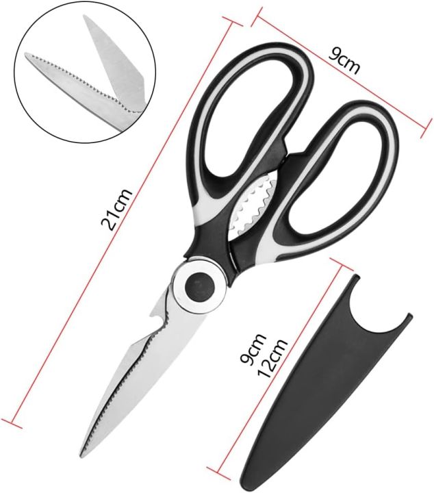 Multi-purpose kitchen scissors, stainless steel kitchen scissors, sharp ...
