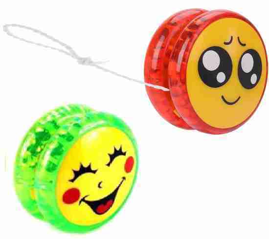 Yoyo Smile Emojis Light with Rope Yo-yo with Flashing led Glow Light ...