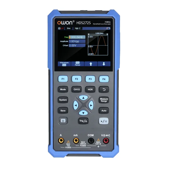 OWON 3-in Oscilloscope Multimeter Waveform Generator HDS272S 2CH 70MHz ...