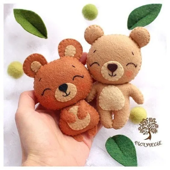 Felt toy set for children flush toys perfect gifts for children teddy ...