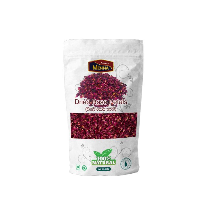 Menna Products Dried Rose Petals 30g Edible Flowers - Use in Tea ...