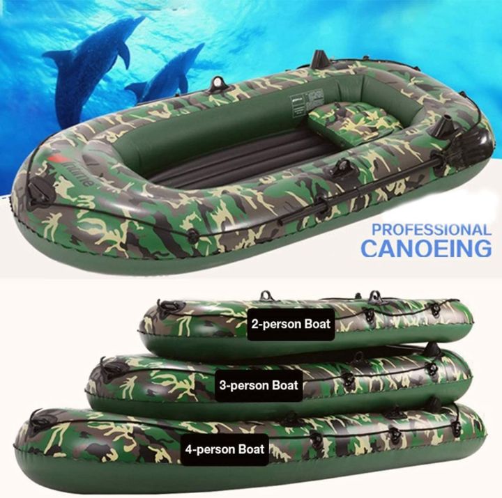 Inflatable Boats for Adults 2/3/4 People, Inflatable Boat with Rowing ...