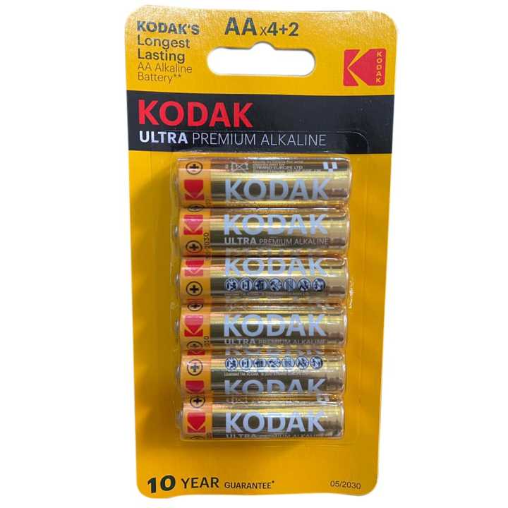 Kodak Ultra Premium Alkaline Batteries LR6 AA 4+2 Free | Daraz.lk