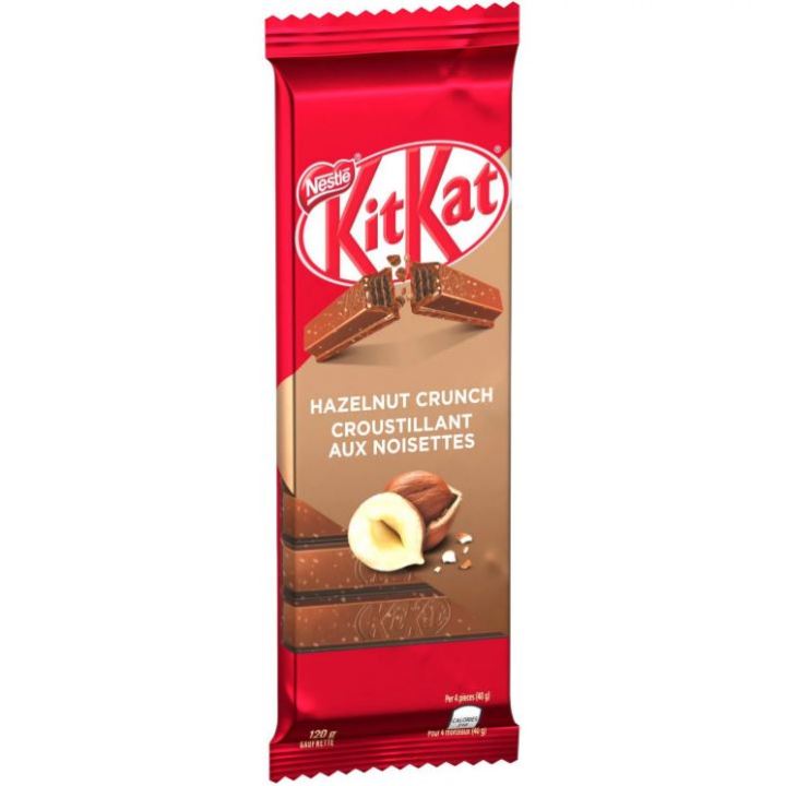 KitKat Hazelnut Crunch Wafer Big Slab Bar 120g High Quality Tasty ...