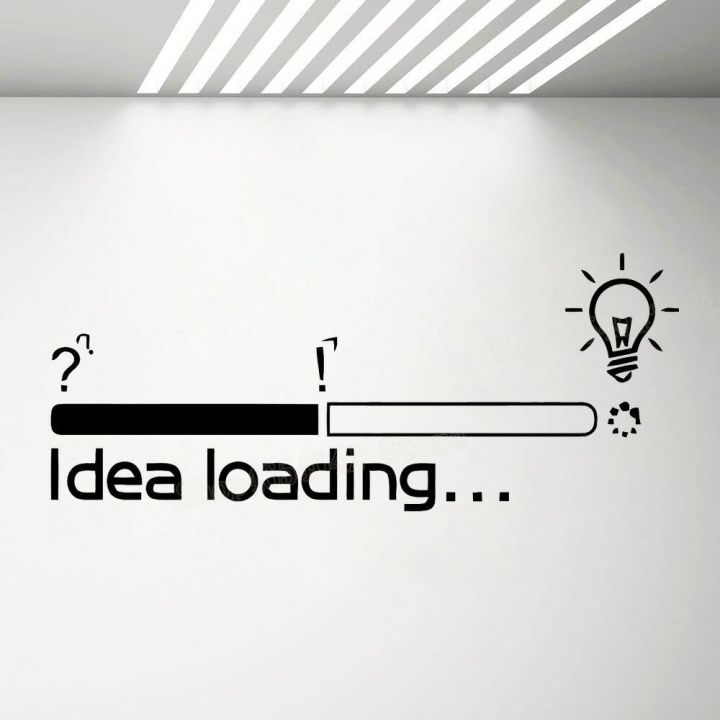 Large Idea Loading Wall Decal Office Stickers Inspire Motivational ...